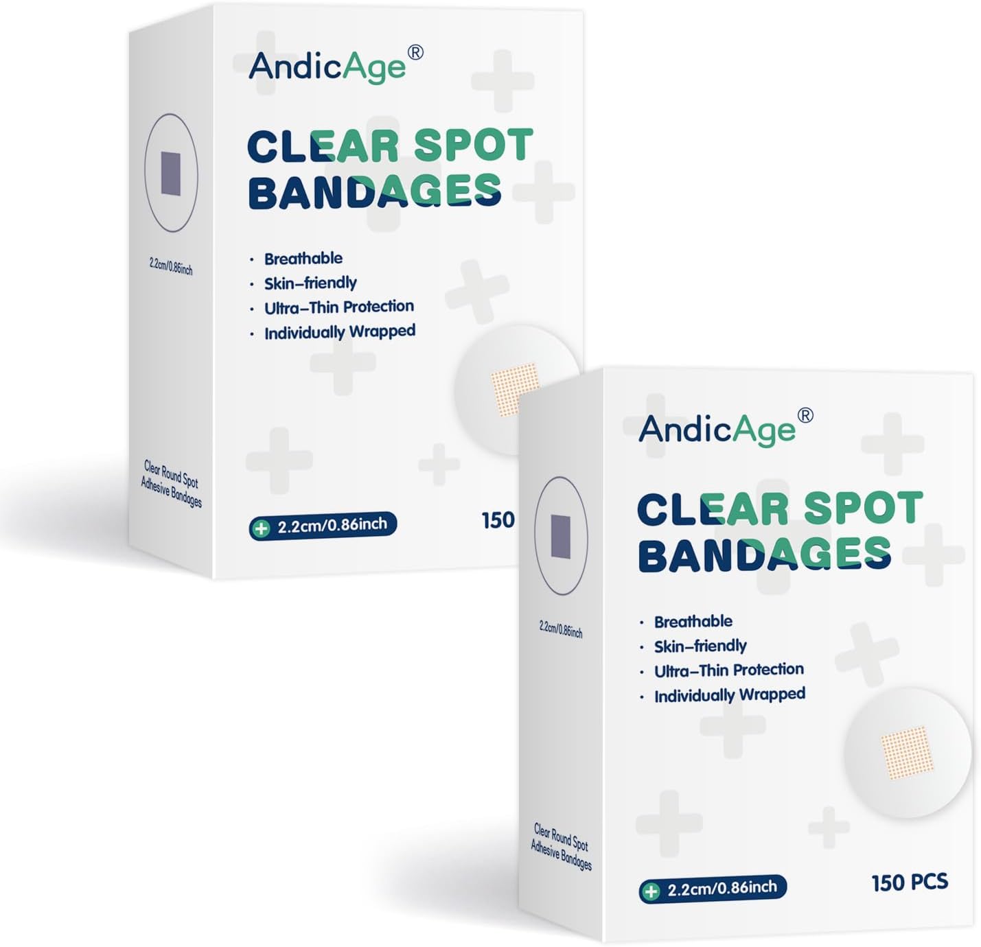 Amazon.com: AndicAge 300pcs Adhesive Spot Bandages Waterproof PE Spot ...