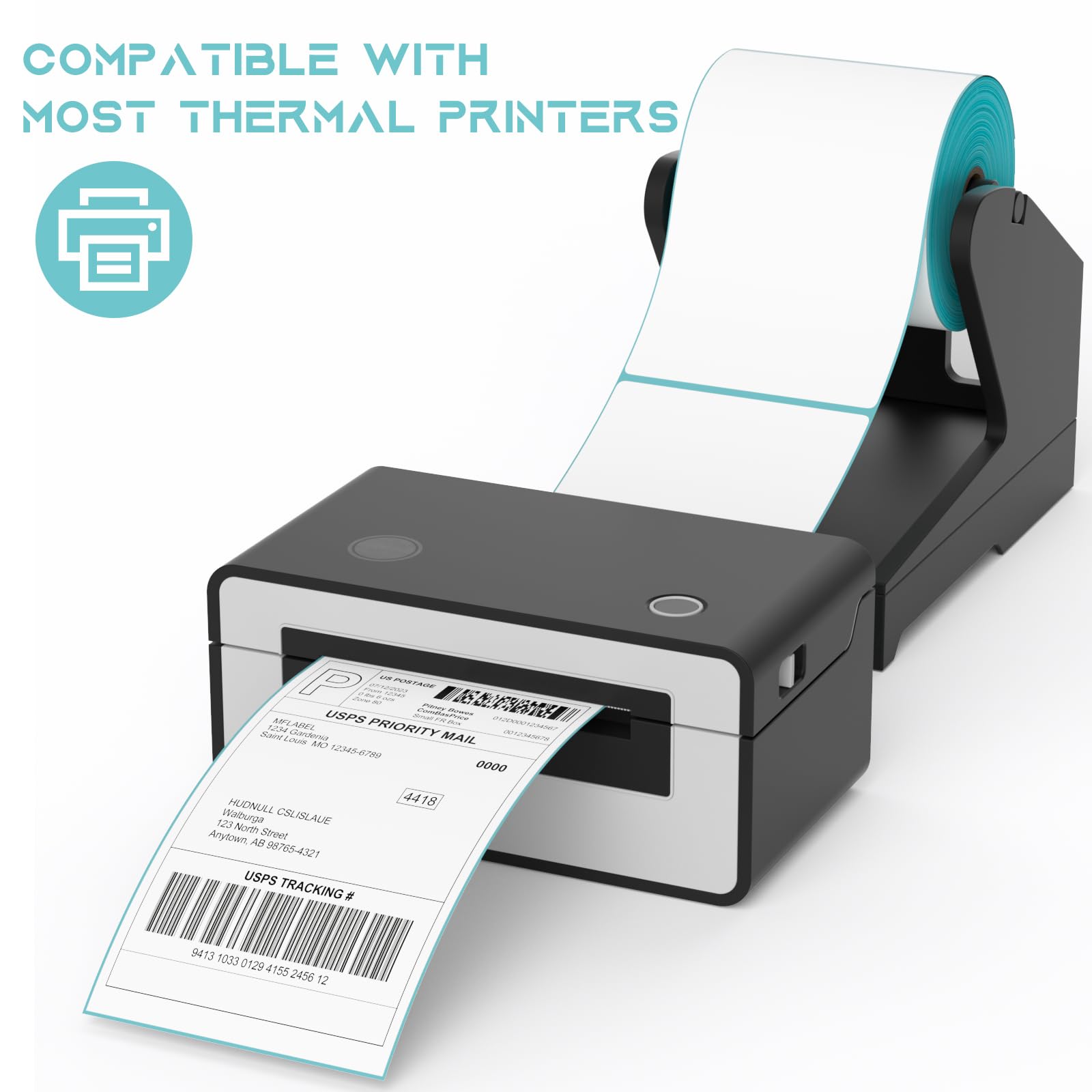 Snapklik.com : MFLABEL 4x6 Direct Thermal Shipping Label Commercial ...