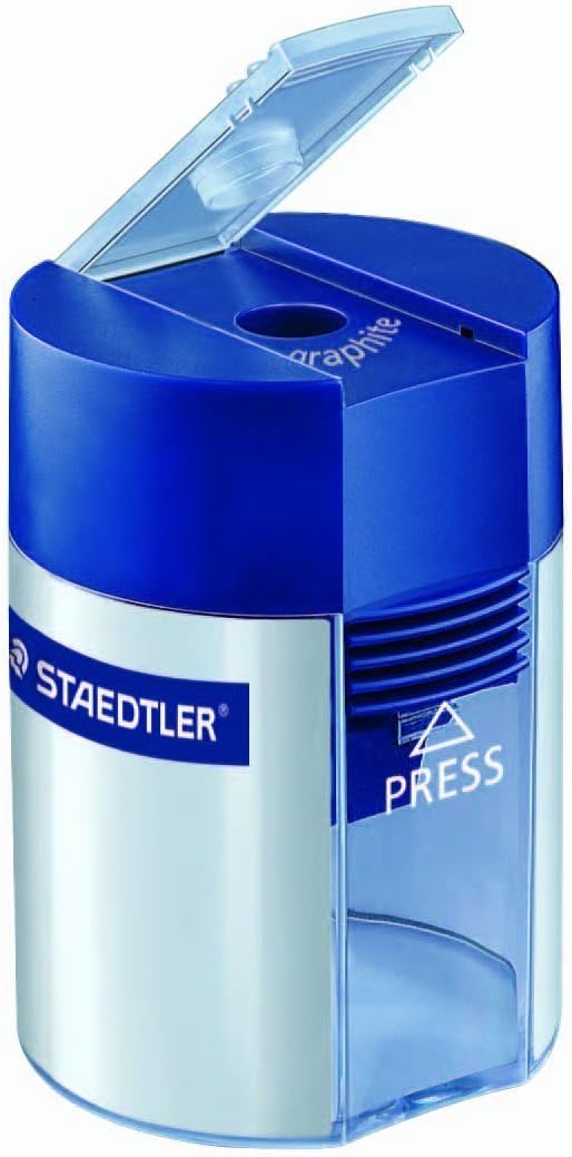 Amazon.com : Staedtler Metal Single Hole Sharpener with Tub (511001BK ...