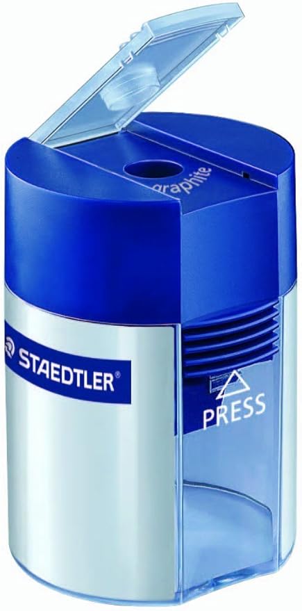 Amazon.com : Staedtler Metal Single Hole Sharpener with Tub (511001BK ...