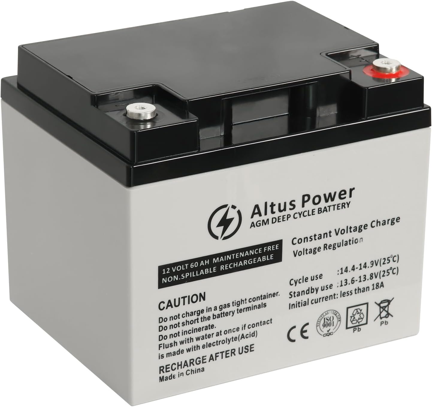 Altus 12v 30ah AGM battery deep cycle sealed lead acid battery camping ...