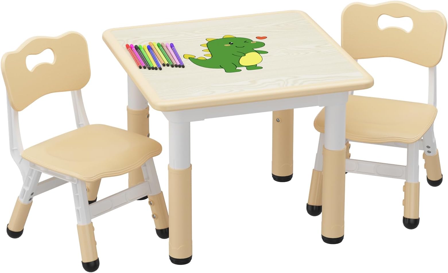 Amazon.com: Curipeer Toddler Table and Chair Set, Kids Table and Chairs ...