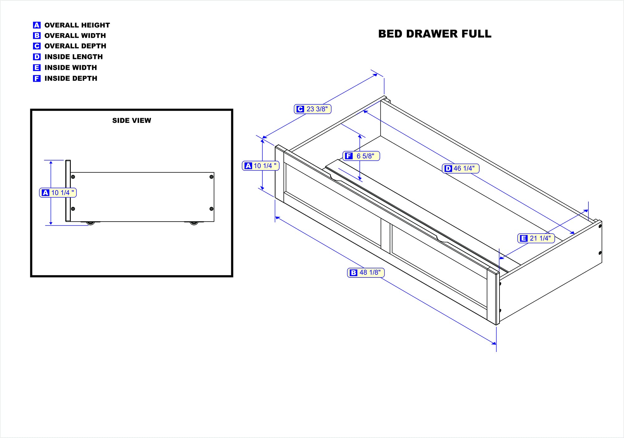 Snapklik.com : Full Foot Drawer In Walnut