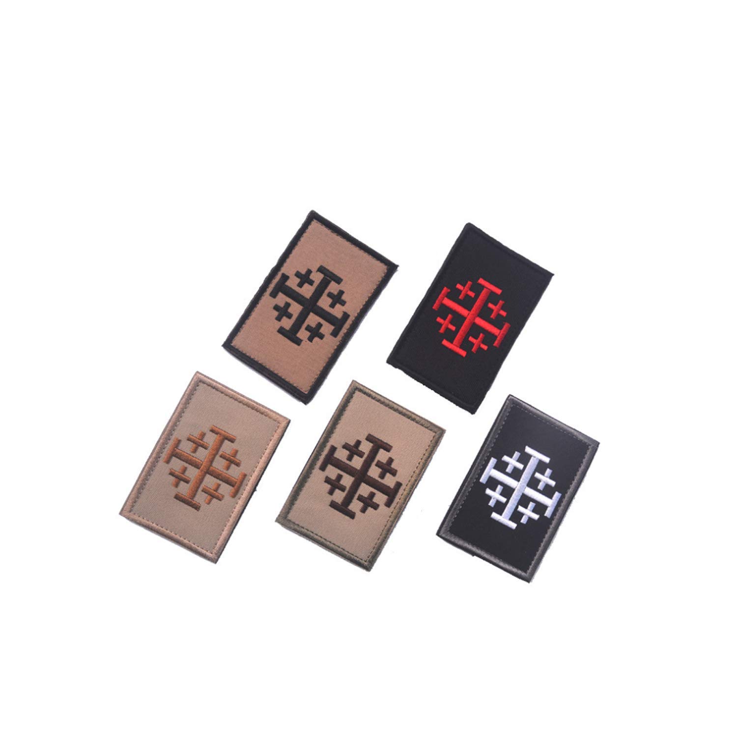 Amazon.com: Jerusalem Cross Crusader Embroidered Patch Military ...