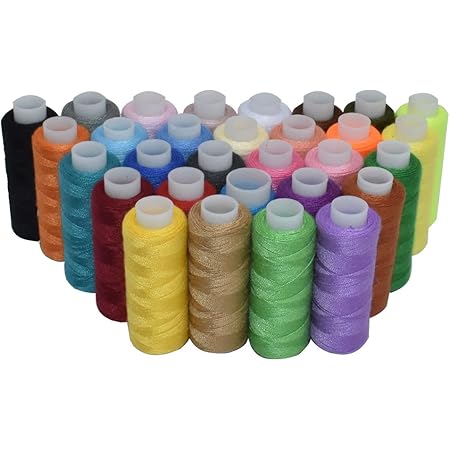 Amazon.com: CiaraQ Sewing Threads Kits, 30 Colors Polyester 250 Yards ...