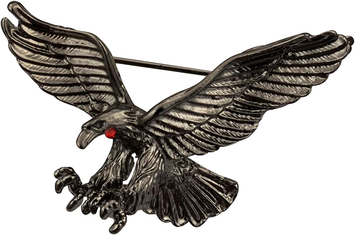 Amazon.com: Knighthood Black Eagle Hawk Brooch,Suit Stud,Shirt Studs ...