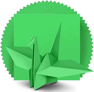 Amazon.com: IOOLEEM Origami Paper, 200 Sheets, Green Origami Paper, 6 ...