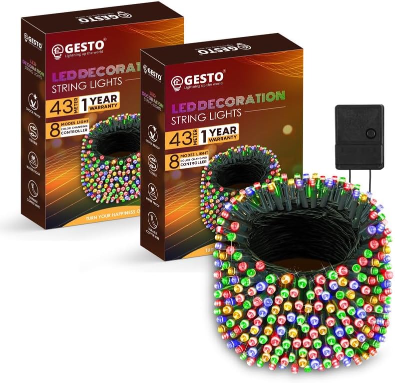 Buy Gesto Multicolor Serial String Led Light with 8 Modes Changing ...