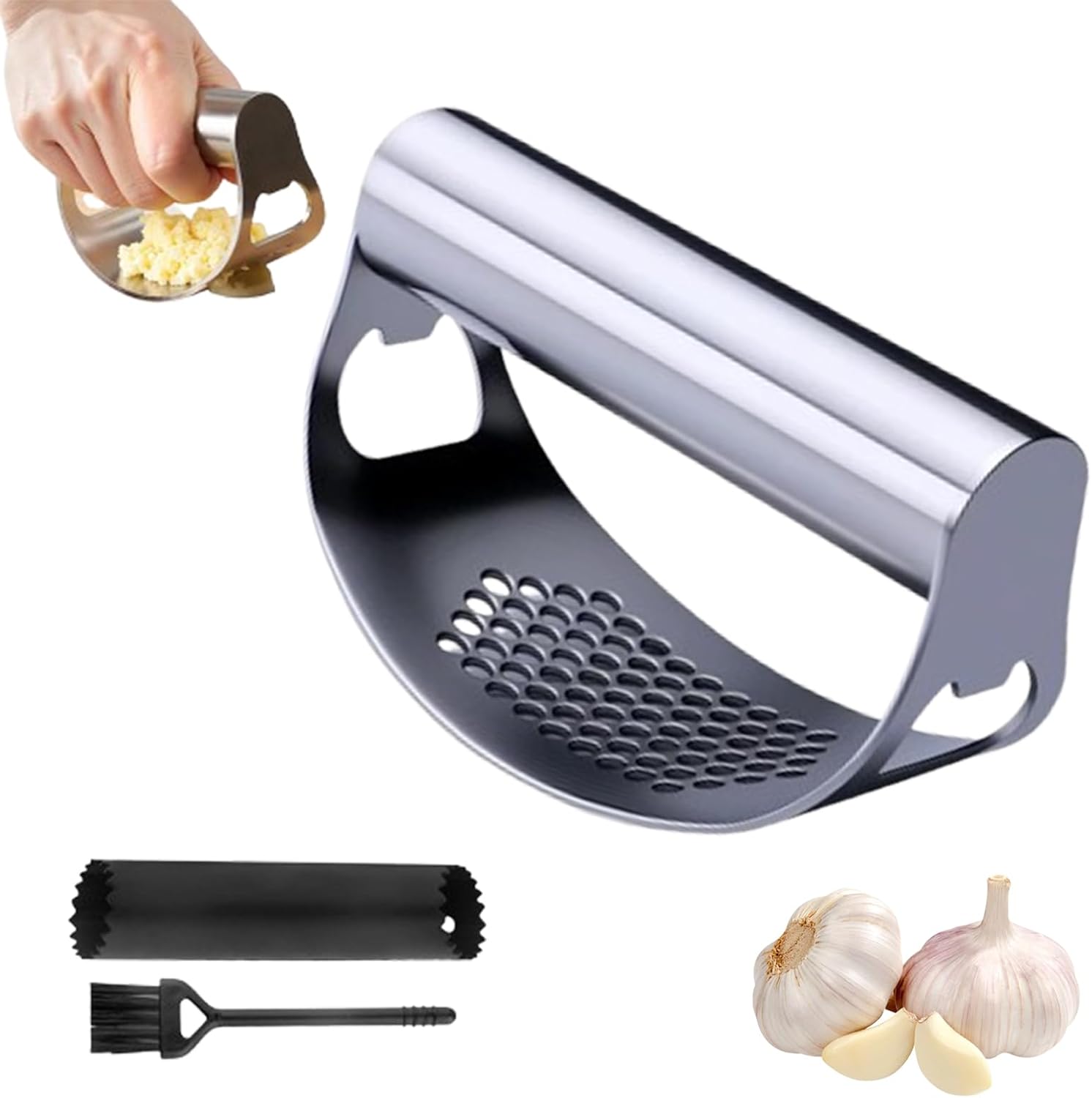 Amazon.com: Stainless Steel Garlic Press Rocker, 2026 New Heavy Duty ...