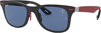 Amazon.com: Ray-Ban RB8395M Scuderia Ferrari Collection Square ...