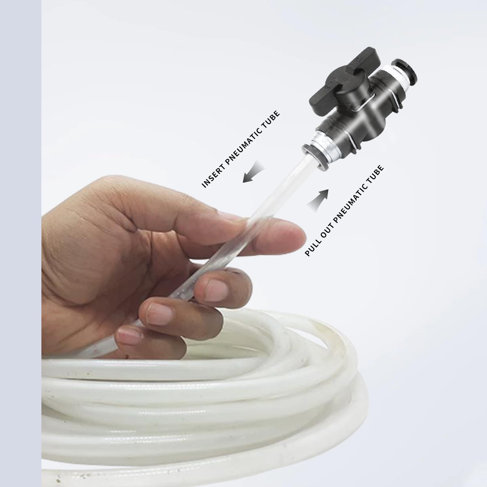 Snapklik.com : 5/16 Push To Connect Ball Valve Union Air Flow Control ...
