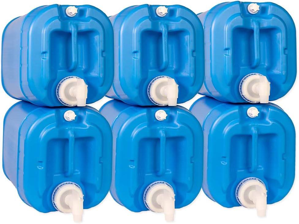 5 Gallon Stackable Water Containers (6-Pack) | 100% Food Grade, BPA ...