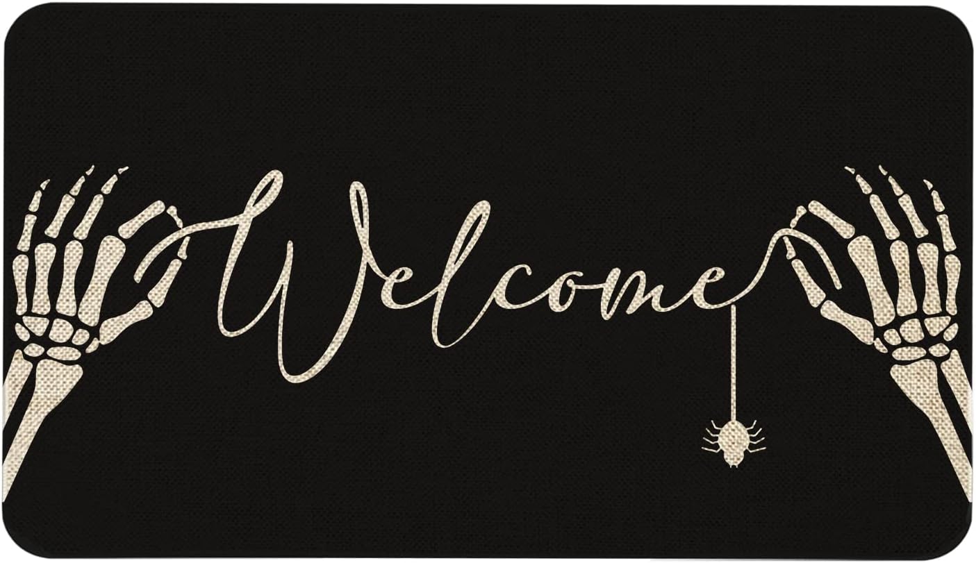 Amazon.com: M-Qizi Gothic Skull Door Mat - 30 X 17 Inch Non-Slip Goth ...