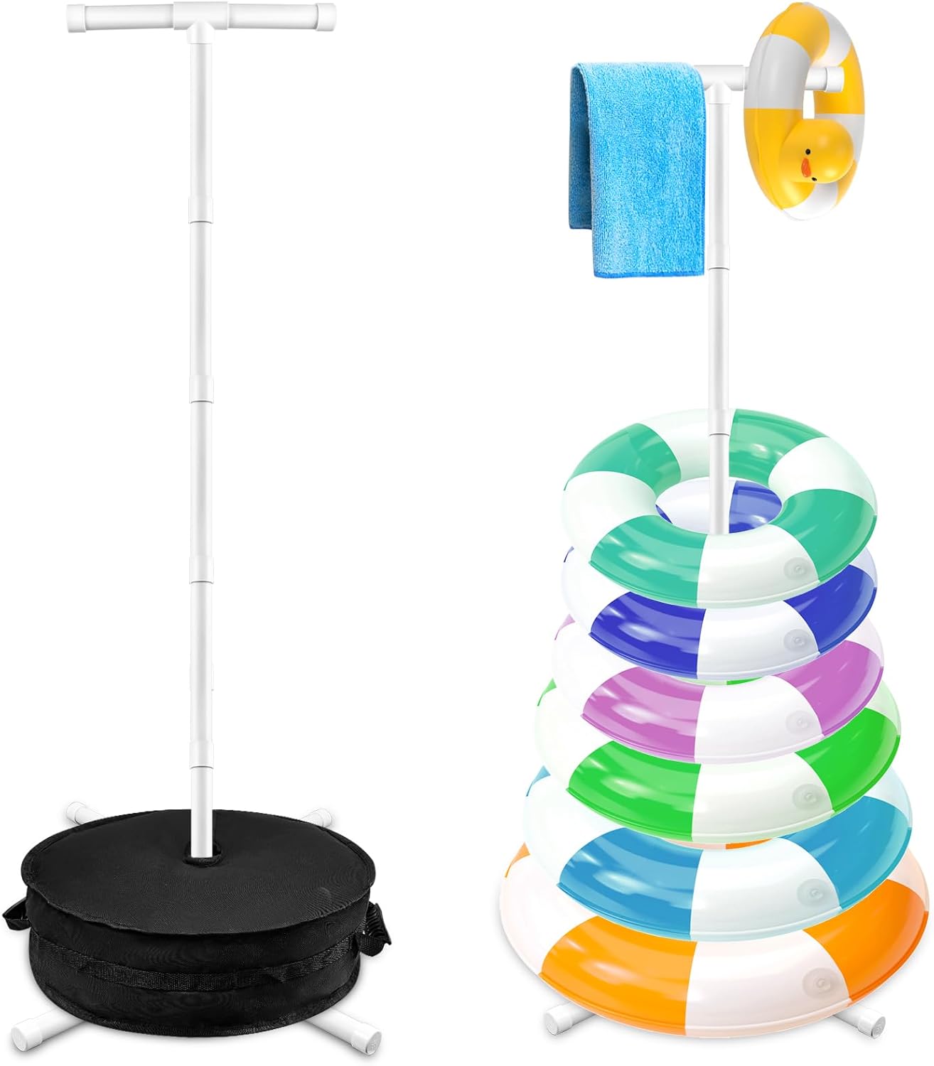 Amazon.com: 1 Pc Pool Float Storage Rack Pool Float Holder with Sandbag ...