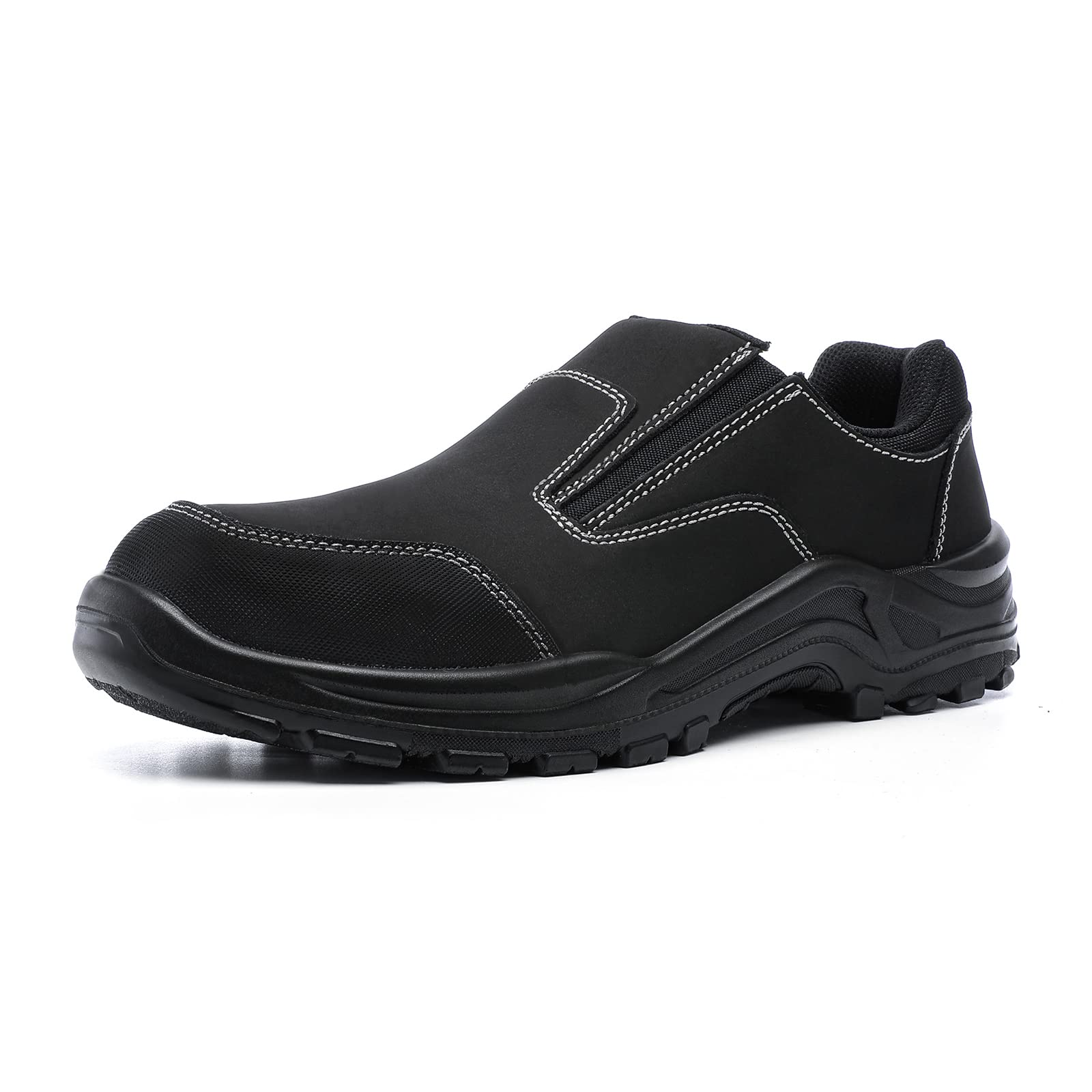 Amazon.com: DRKA Steel Toe Shoes for Men,Steel Toe Slip-On Shoe,Slip ...