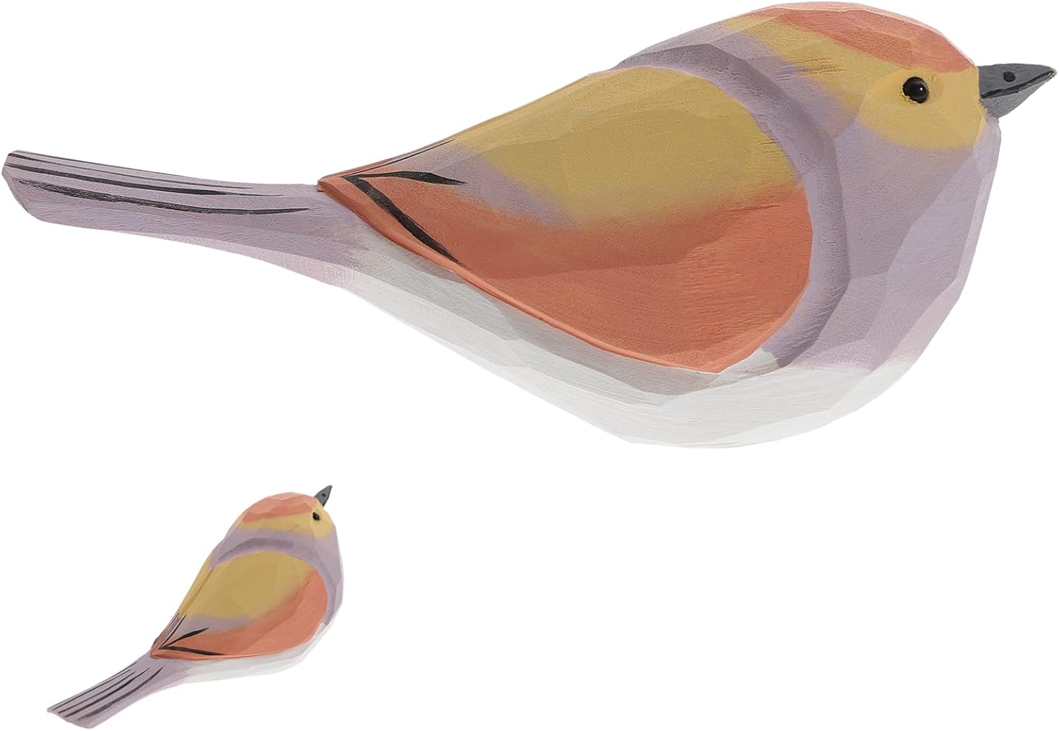 Amazon.com: ARTIBETTER Wooden Bird Figurine - Colorful Sparrow Statue ...