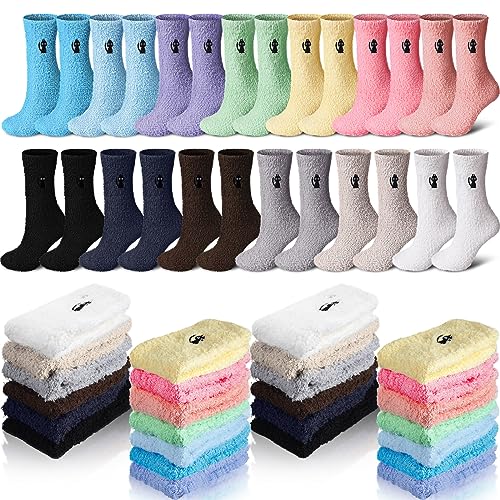Liitrsh Women Fuzzy Slipper Socks Bulk Animal Microfiber Soft Warm ...