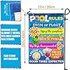 Amazon.com : Pool Rules Signs and Decorations Outdoor, Summer Garden ...