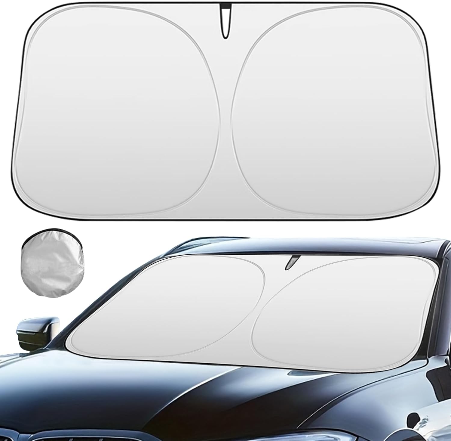 Car Windscreen Sun Shade, Foldable Front Windshield Sunshade, Insulated ...