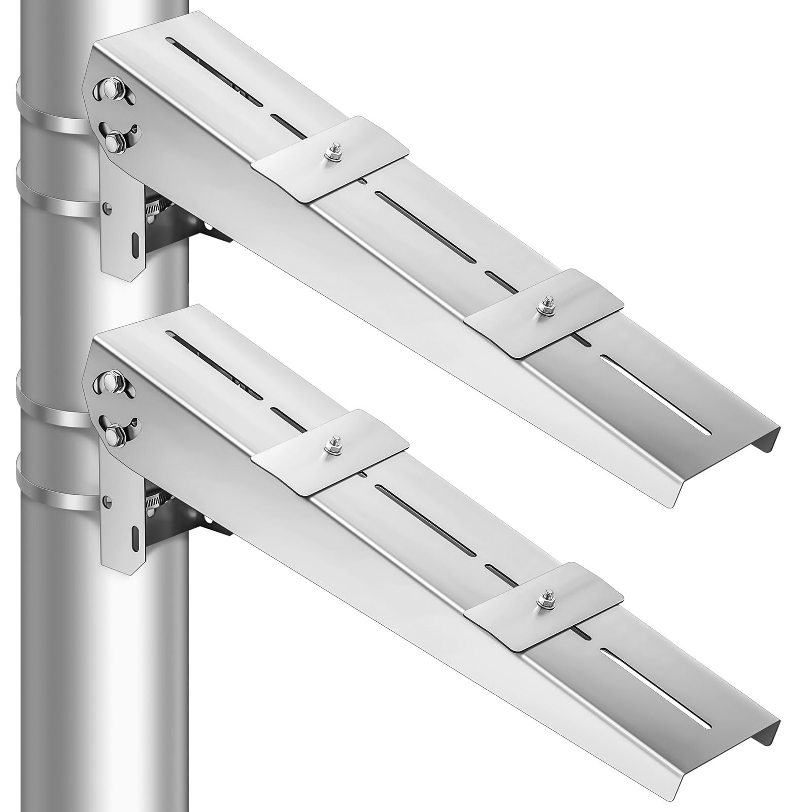 Amazon.com : Yaocom 2 Pack Solar Panel Pole Mount Kit Universal Angle ...