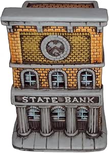 Amazon.com: Lefton Colonial Village 1987 State Bank Building House ...