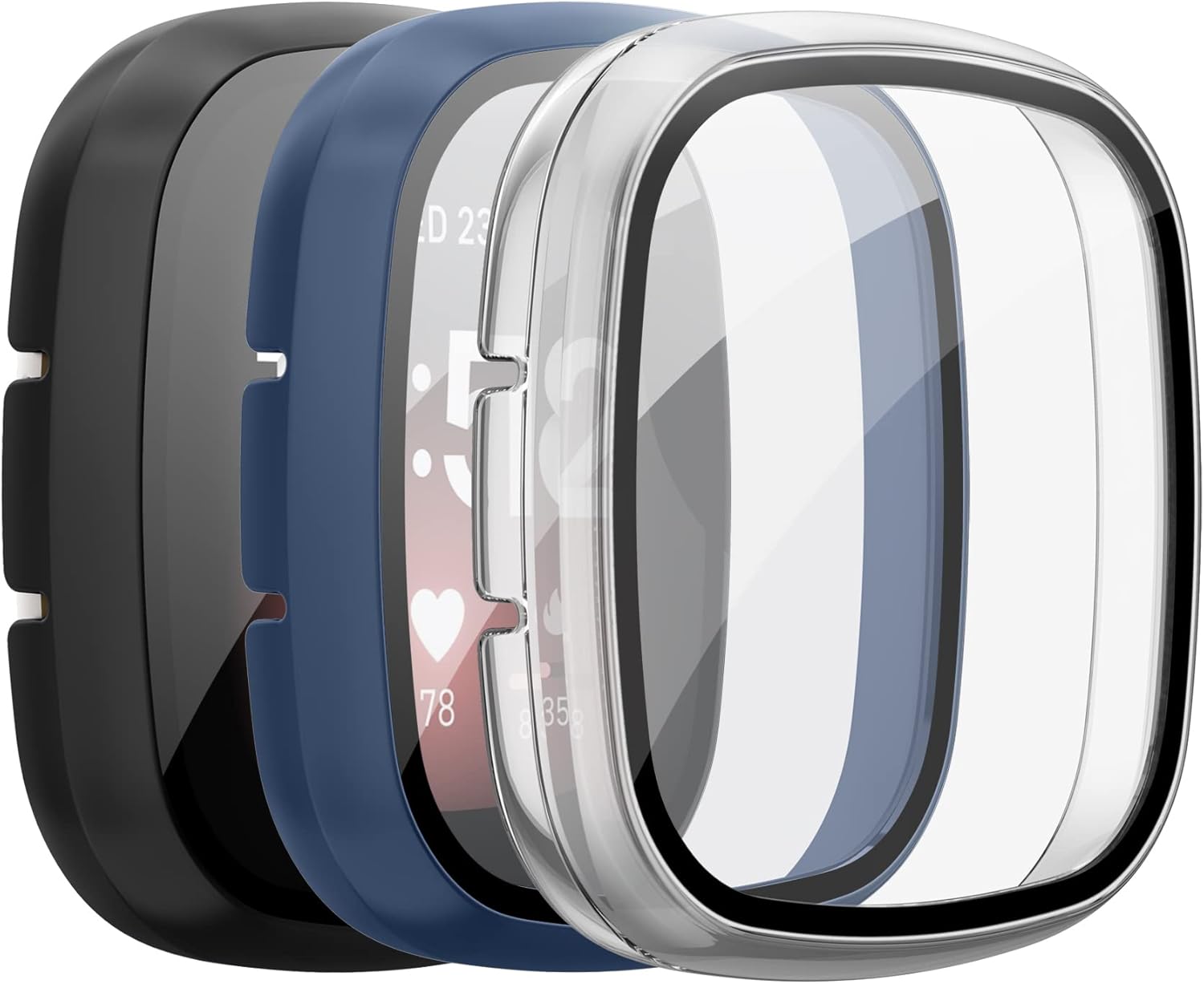 Amazon.com: Mugust Fitbit Versa 3 & Sense Screen Protector, 3 Pack, HD ...