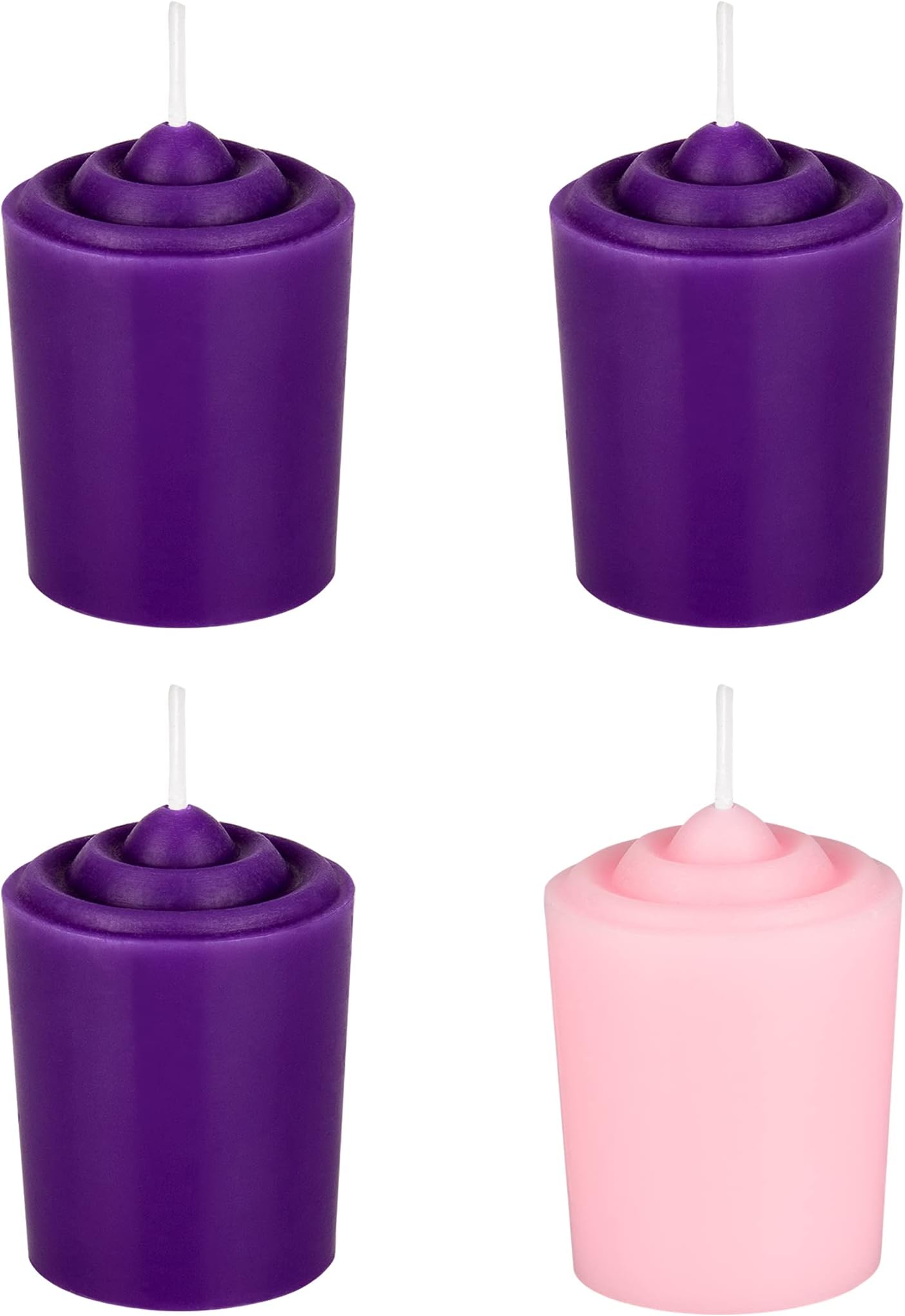 Amazon.com: Mega Candles 4 pcs Unscented Christmas Advent Candles Set ...