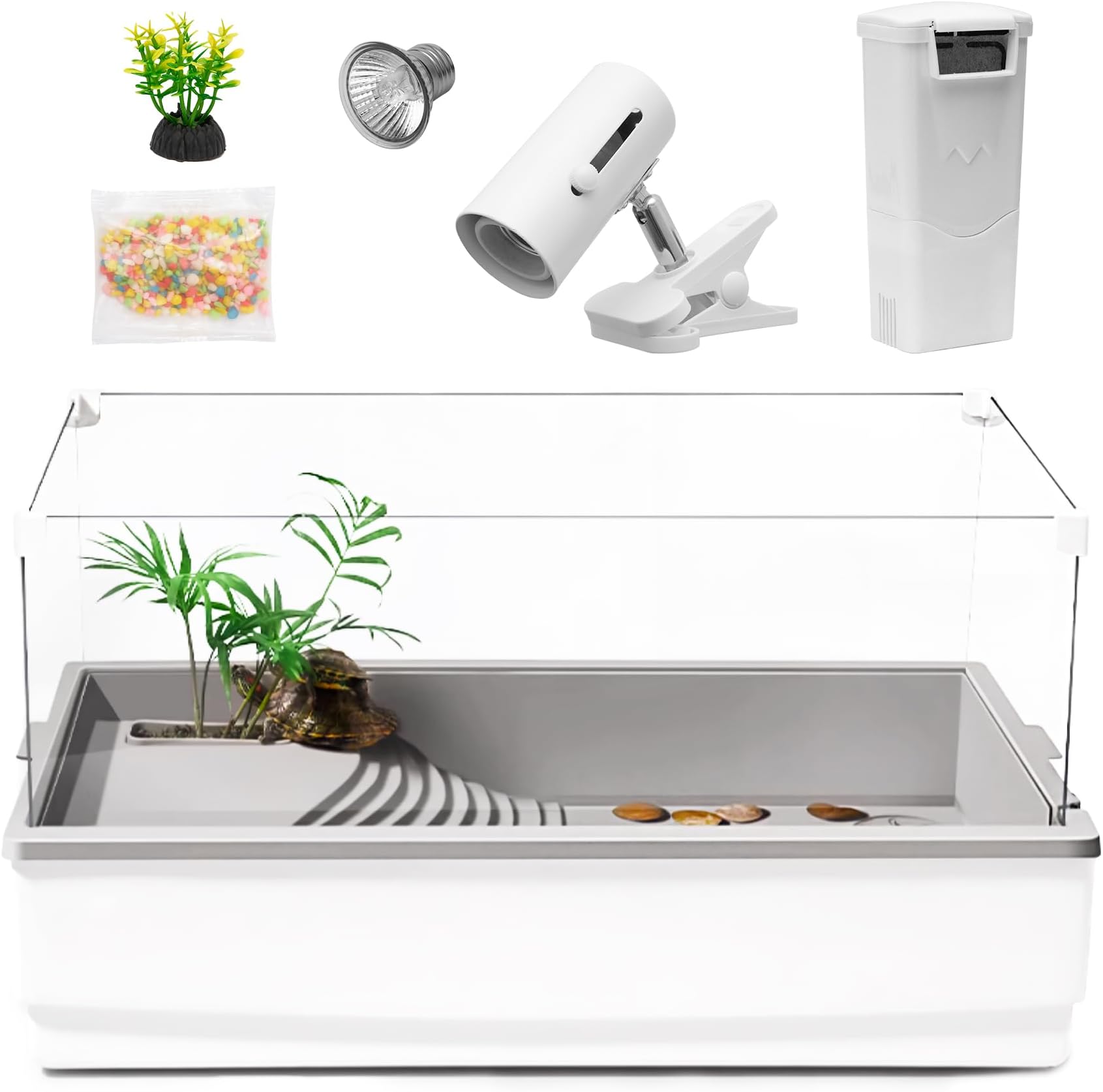 Amazon.com : OMYGYM Ecological Turtle Tank - Perfect Home for Your ...