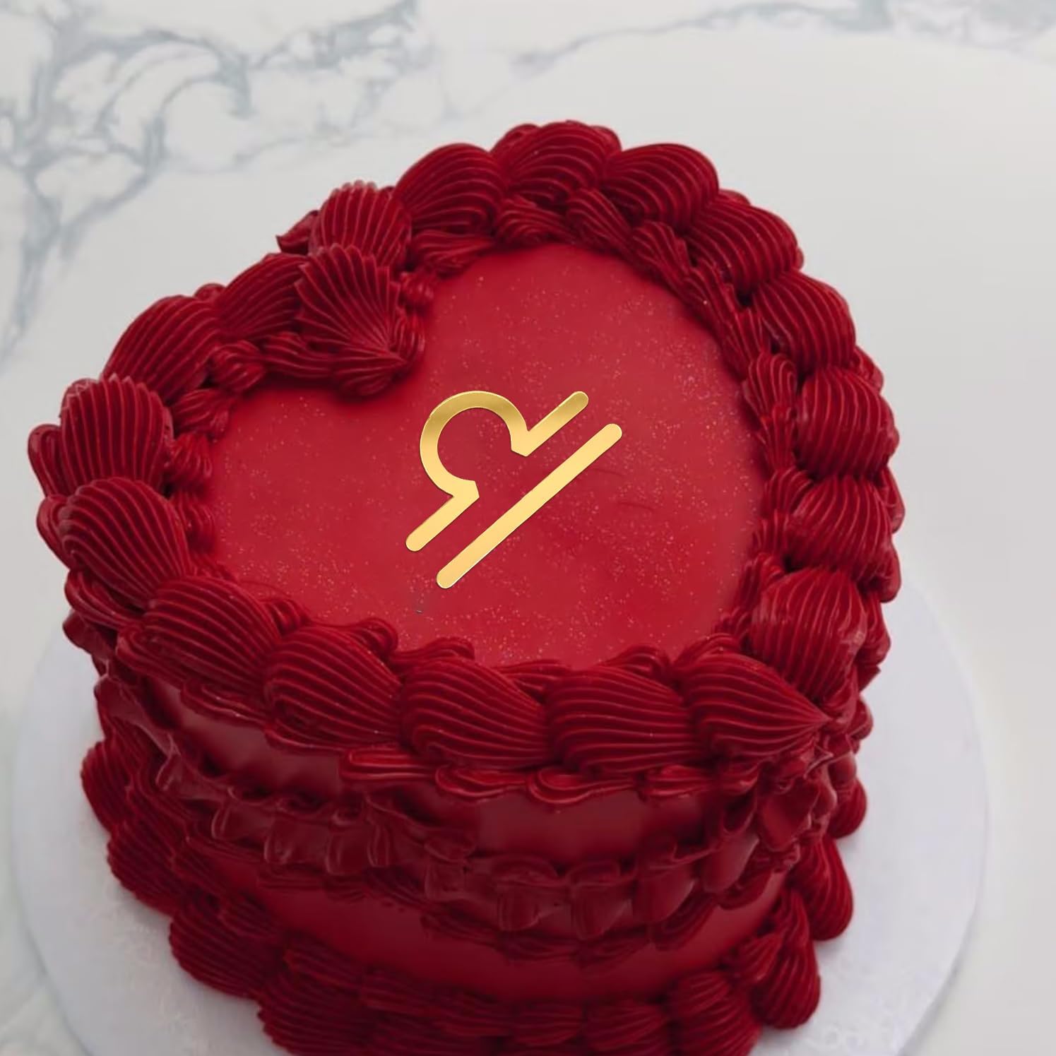 Amazon.com: Gold Acrylic Libra Cake Topper, September and October ...