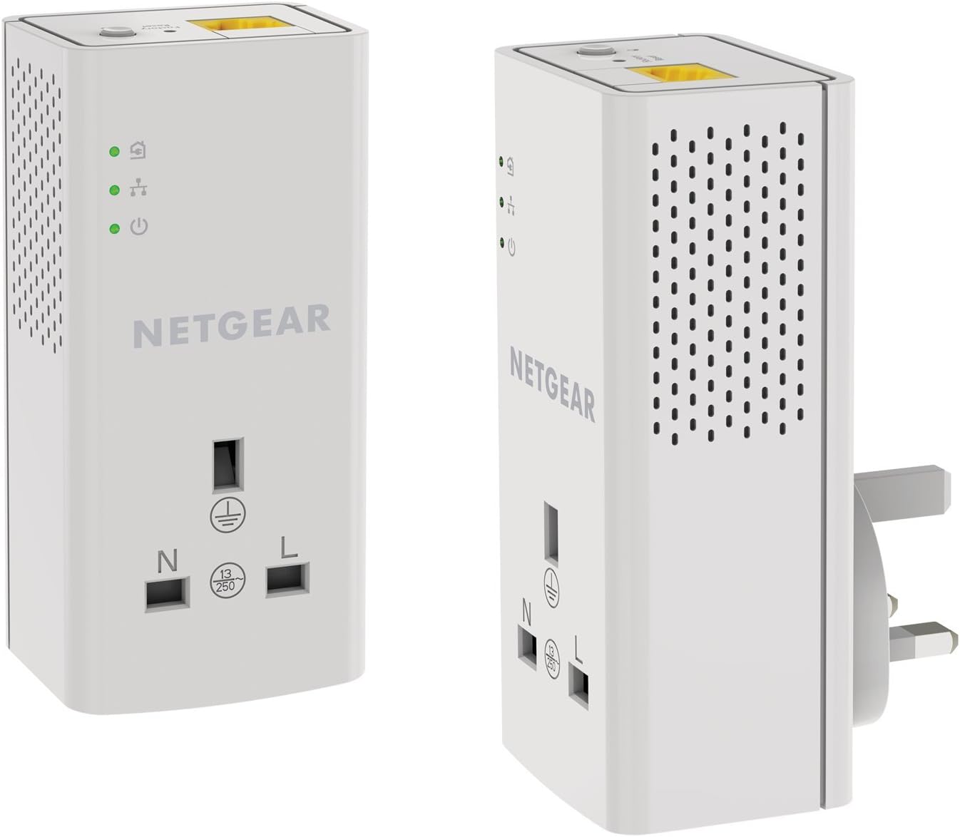 NETGEAR PLP1000-100UKS 1 Port 1000 Mbps 1 Gigabit Port Powerline ...
