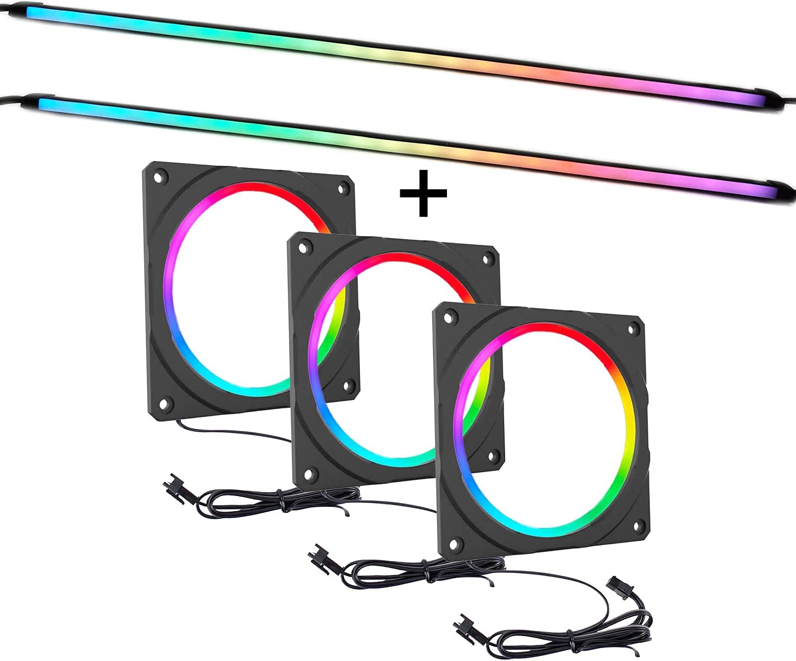 Amazon.com: airgoo NEON Digital RGB LED Strip and Digital RGB Case Fan ...