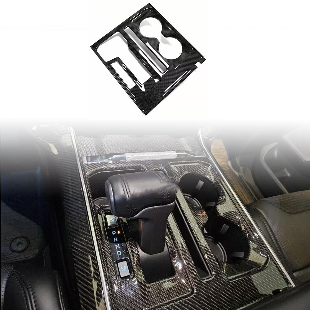 Amazon.com: Jogon Genuine Carbon Fiber Gear Shift Cup Holder Panel Trim ...