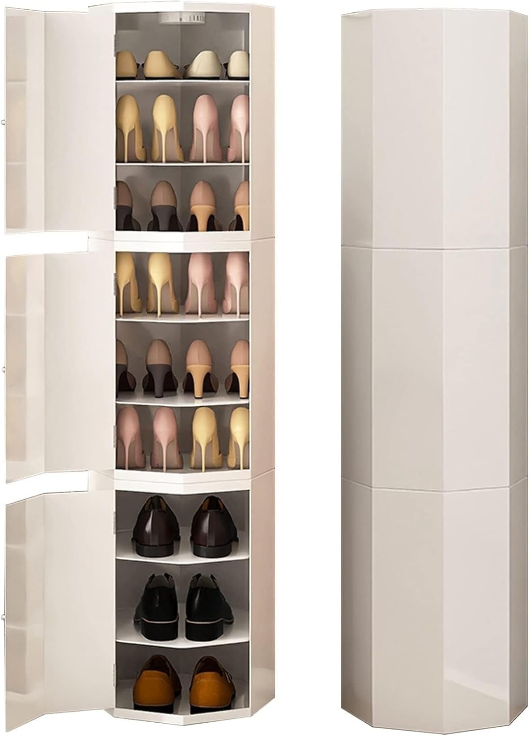 Amazon.com: BXKCFYBSQ Round Rotating Shoe Rack Tower Type, Porch 360 ...
