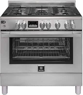 Electrolux 90x60cm Freestanding Cooker, Full Gas Cooking Range with 5 ...