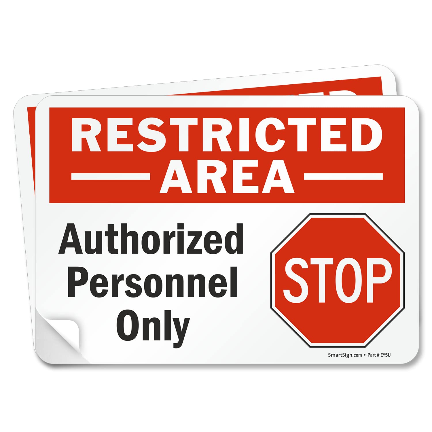Buy SmartSign “Restricted Area - Authorized Personnel Only” Labels | 7 ...