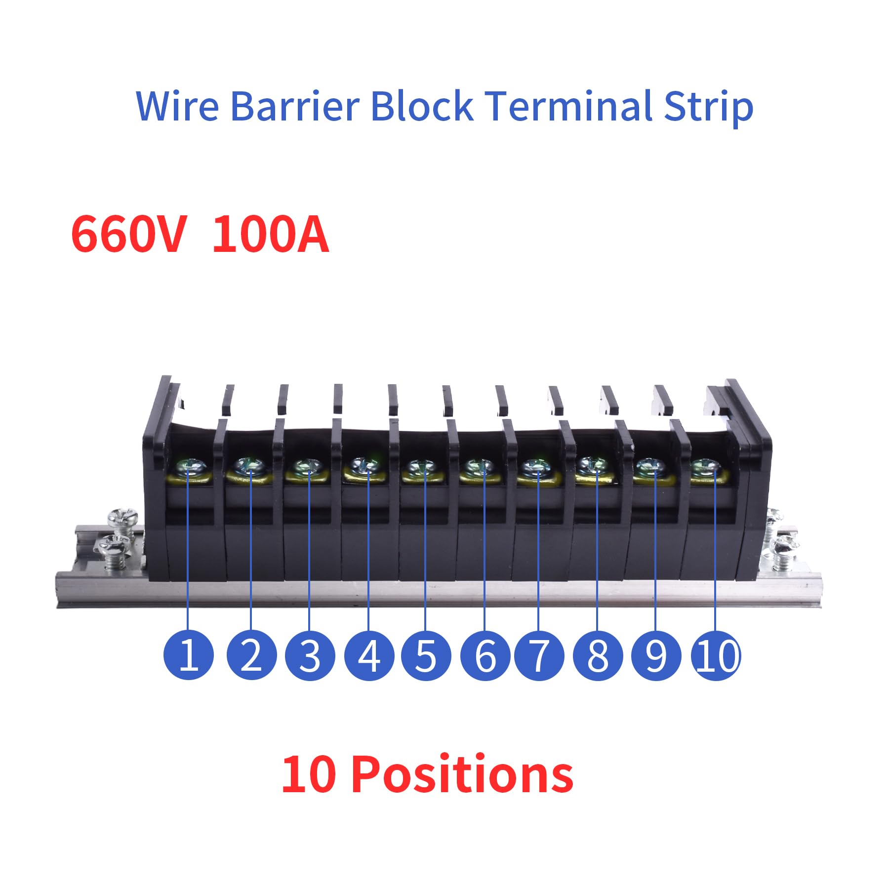 Snapklik.com : Skweawert 10 Positions Dual Rows 600V 100A Screw ...