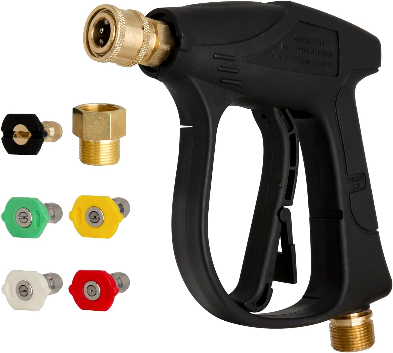 Amazon.com: W LAIWO Short Pressure Washer Gun with 1/4" Quick Connector ...