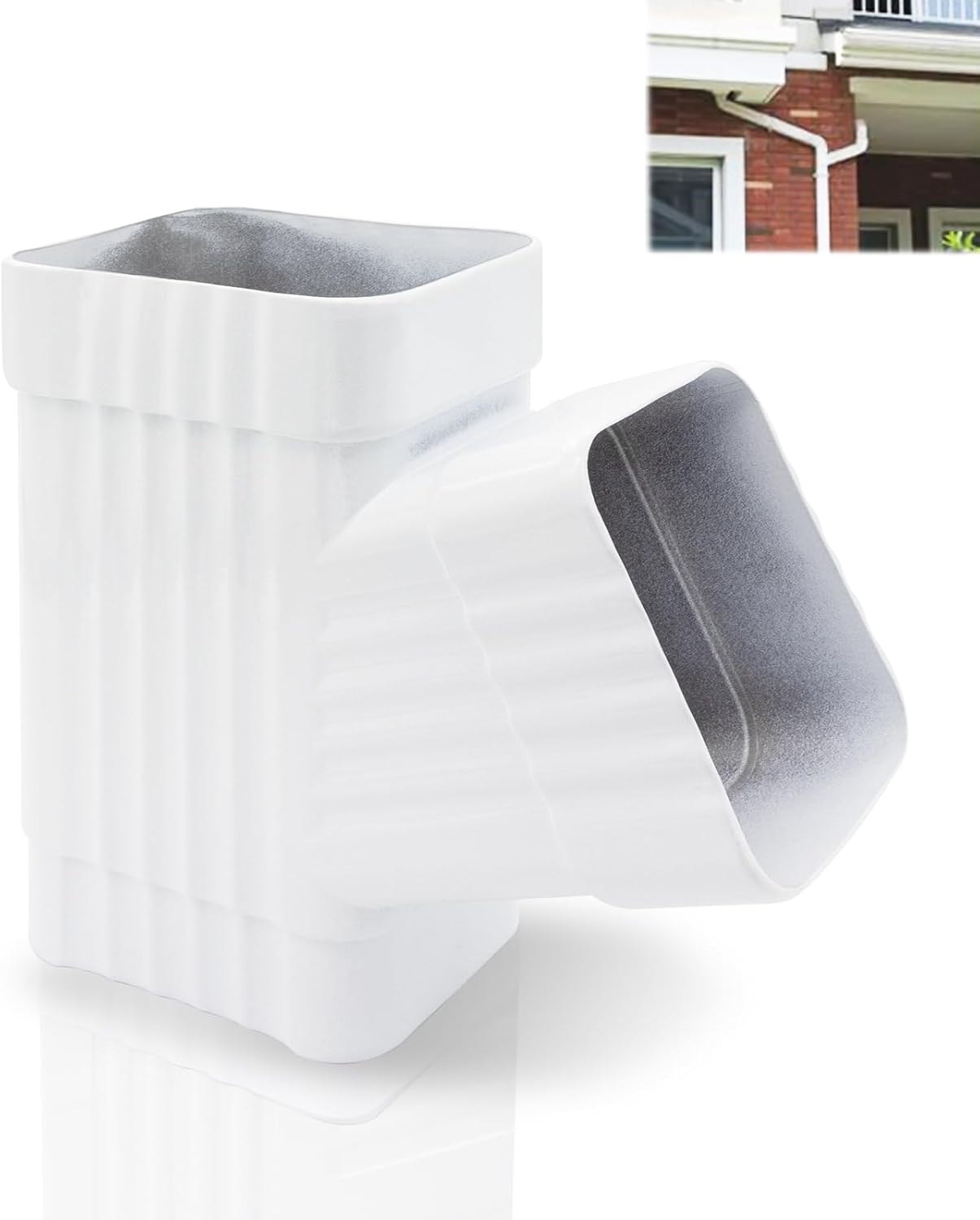 Niuohoy Gutter Y Downspout Connector, Gutter Y Connector, Square ...