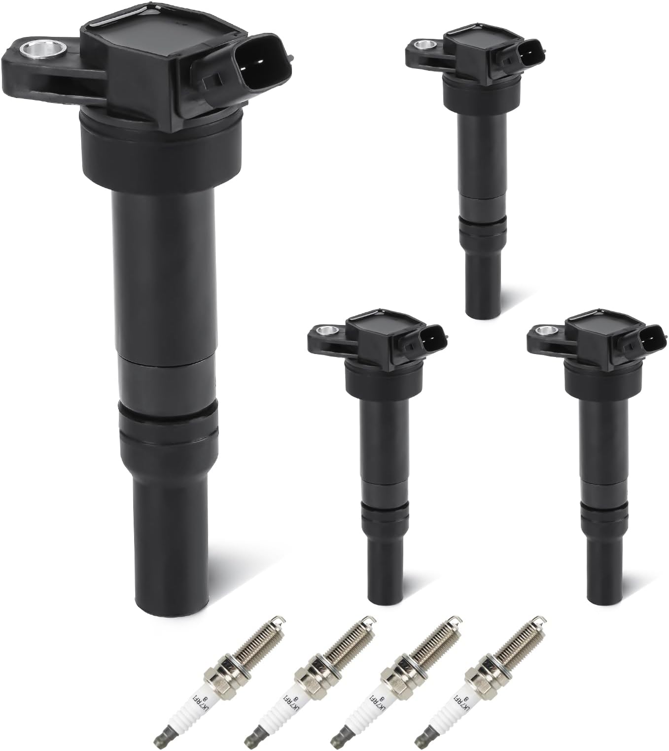 Amazon.com: Set of 4 Ignition Coils Pack 4 Iridum Spark Plugs ...