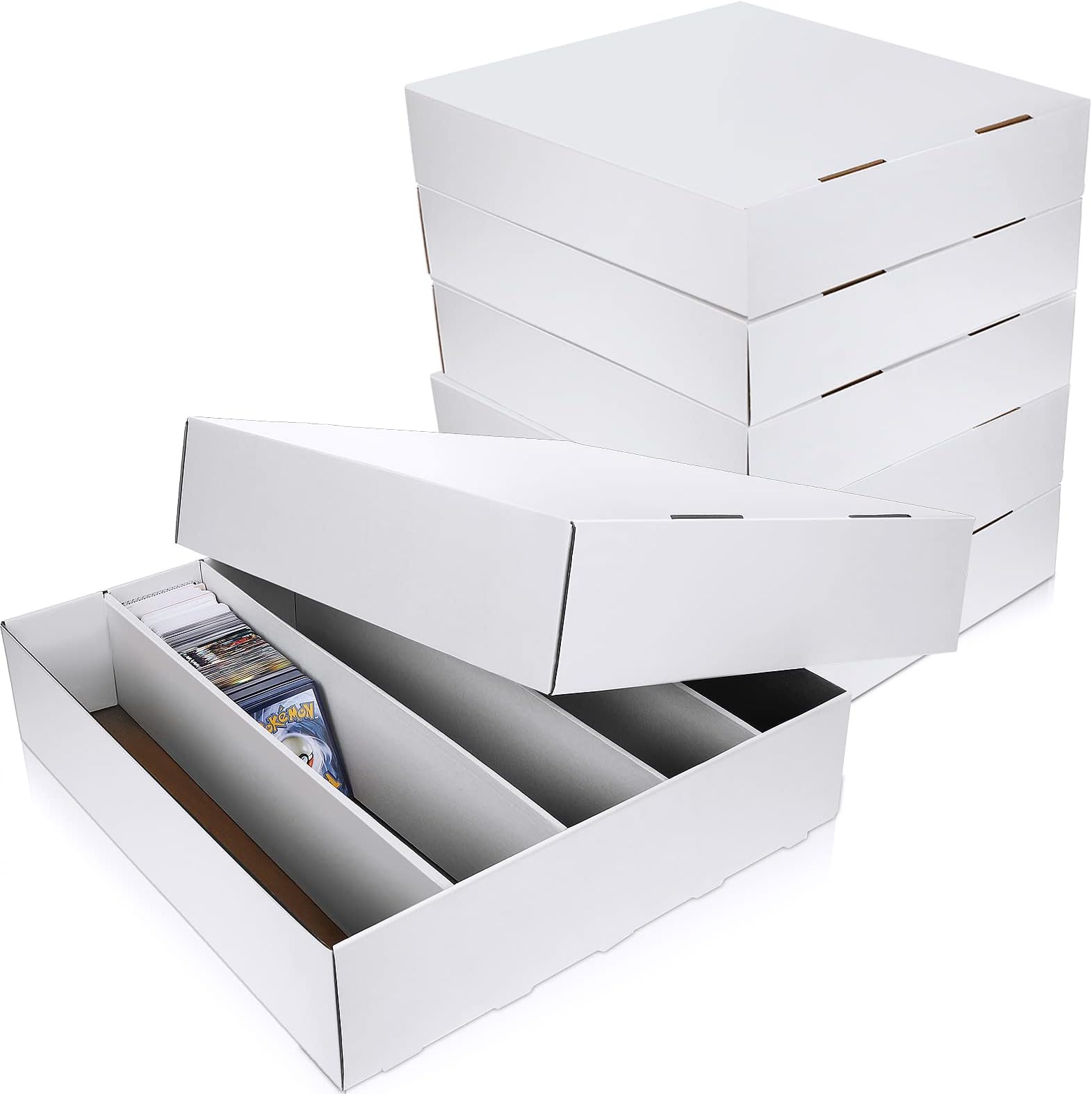 Amazon.com: Yexiya 6 Pcs 5000 Count Card Storage Box for Trading and ...