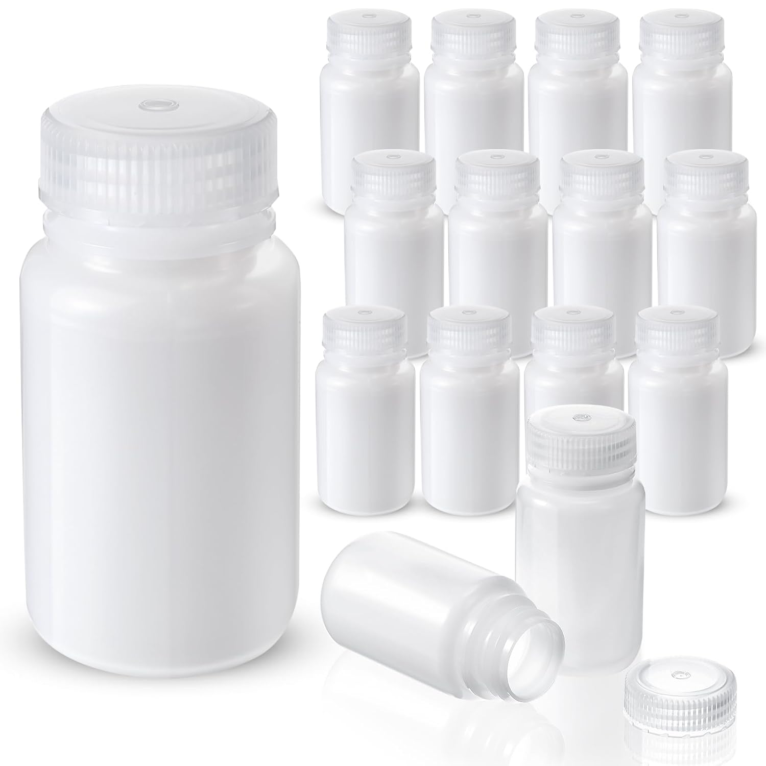Zhehao 30 Pcs Polypropylene Wide Mouth Reagent Bottle Small Water ...