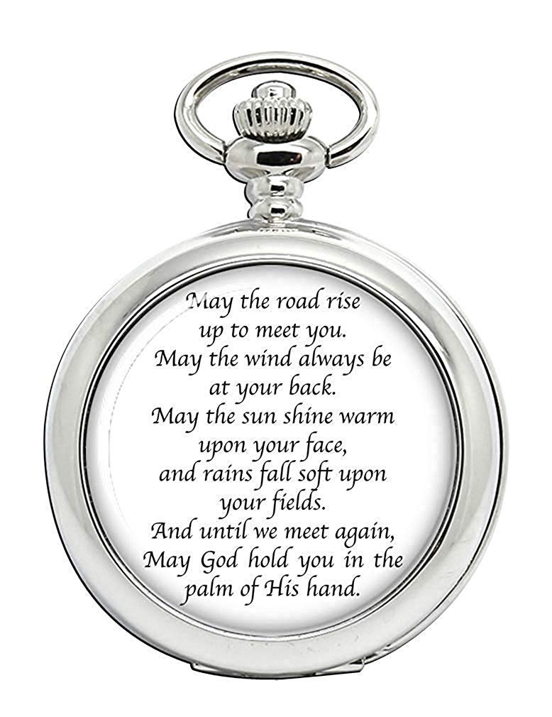 Giftshop UK Irish Blessing Full Hunter Pocket Watch : Amazon.co.uk: Fashion