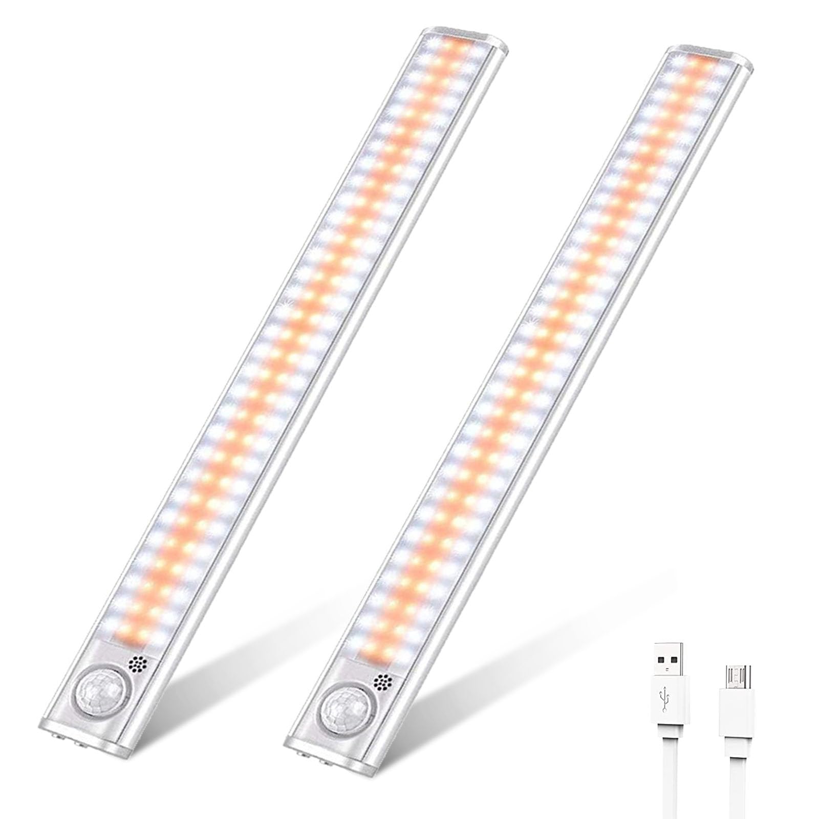 2 Pack 120 LED Under Cabinet Lighting Wireless, 3 Colors 6500K/4500K ...