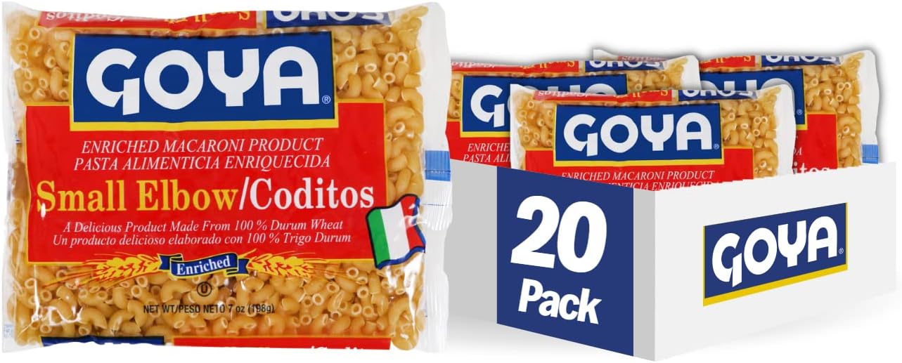 Amazon.com : Goya Foods Coditos/Elbow Pasta, 7-Ounce (Pack of 20 ...