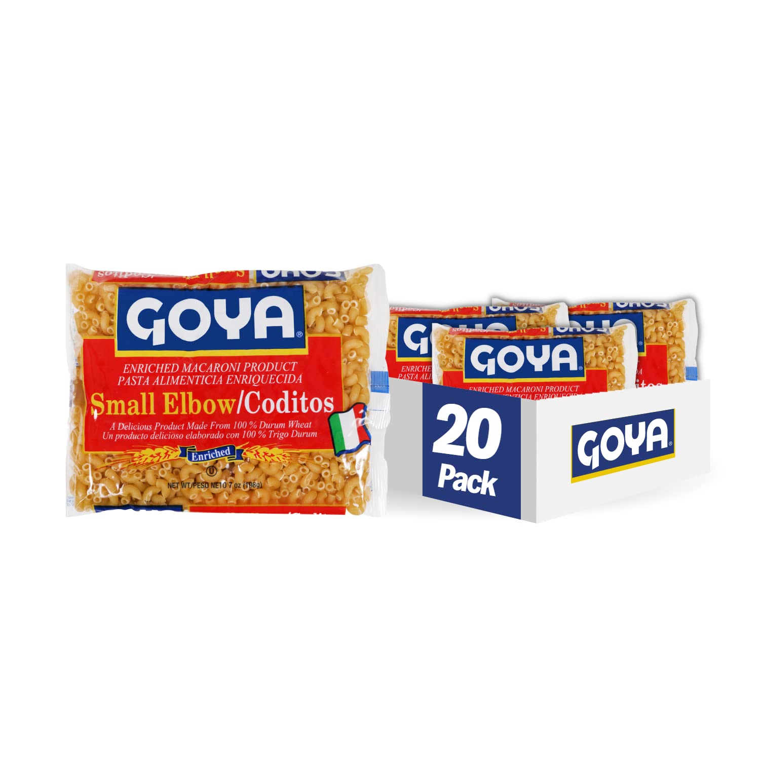 Amazon.com : Goya Foods Coditos/Elbow Pasta, 7-Ounce (Pack of 20 ...