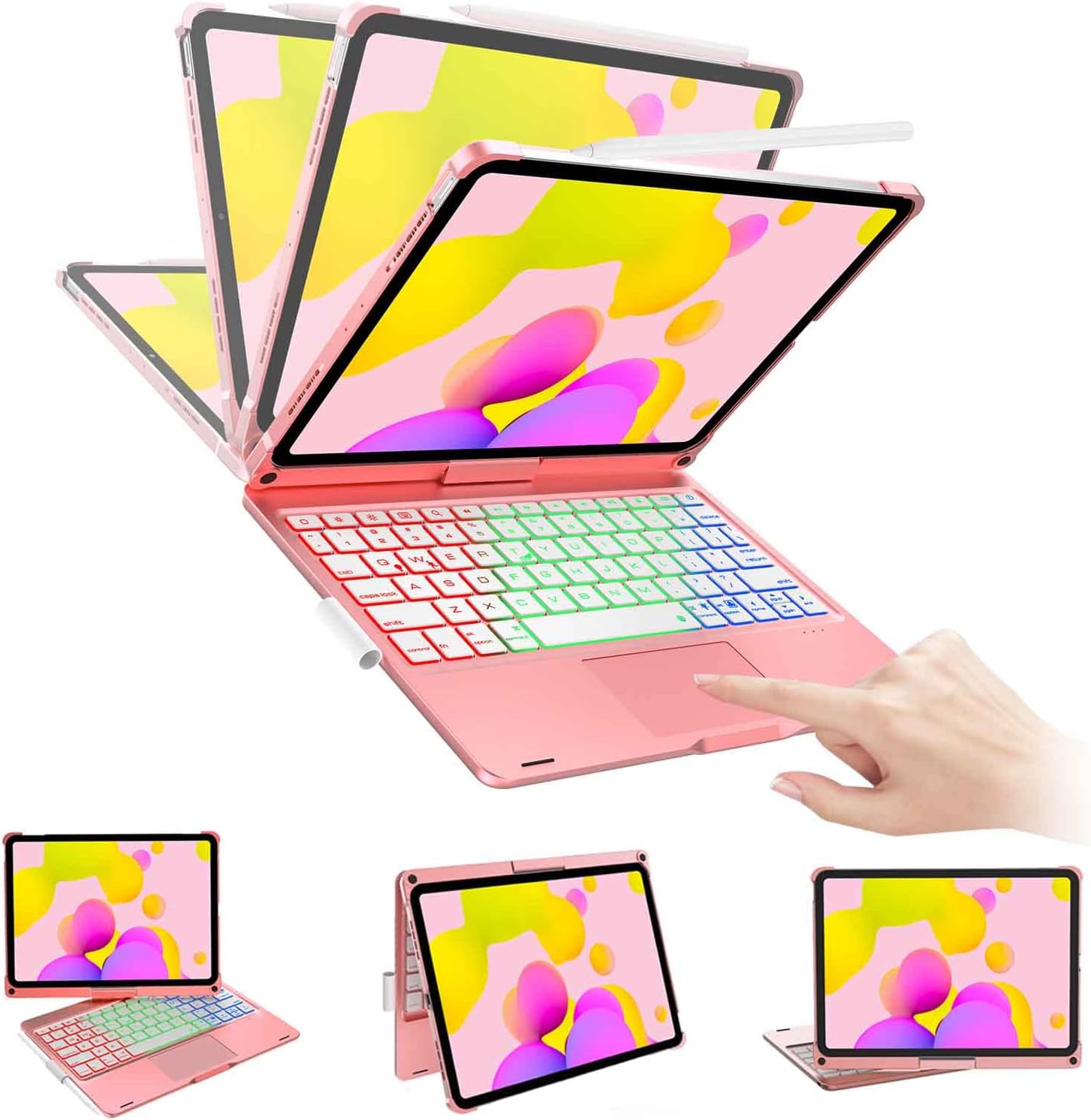 Amazon.com: Touch iPad 10th Generation Case with Keyboard 10.9", Magic ...