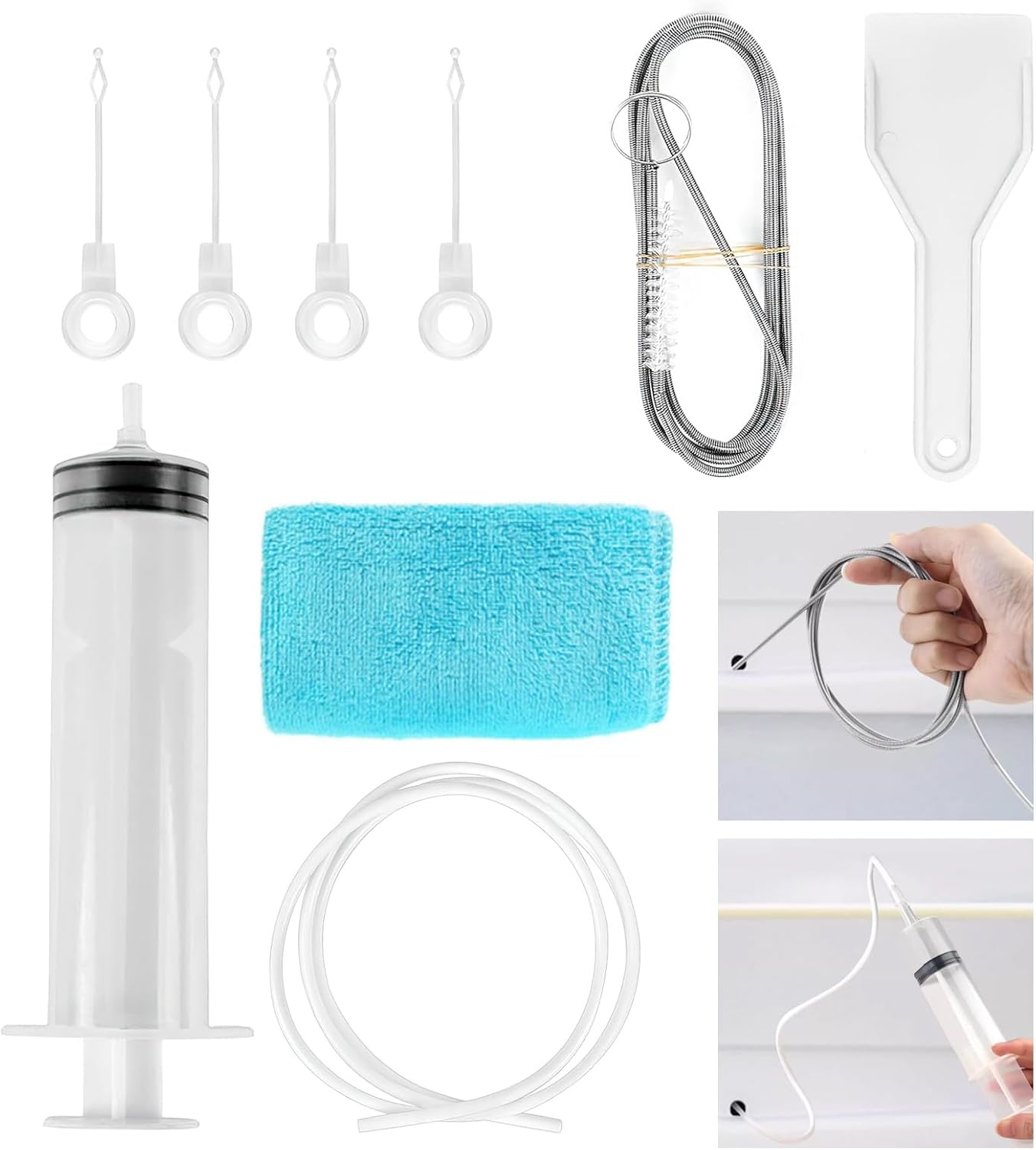 Fridge Drain Hole Cleaning Tool, 9 Pcs Fridge Cleaner, Reusable ...