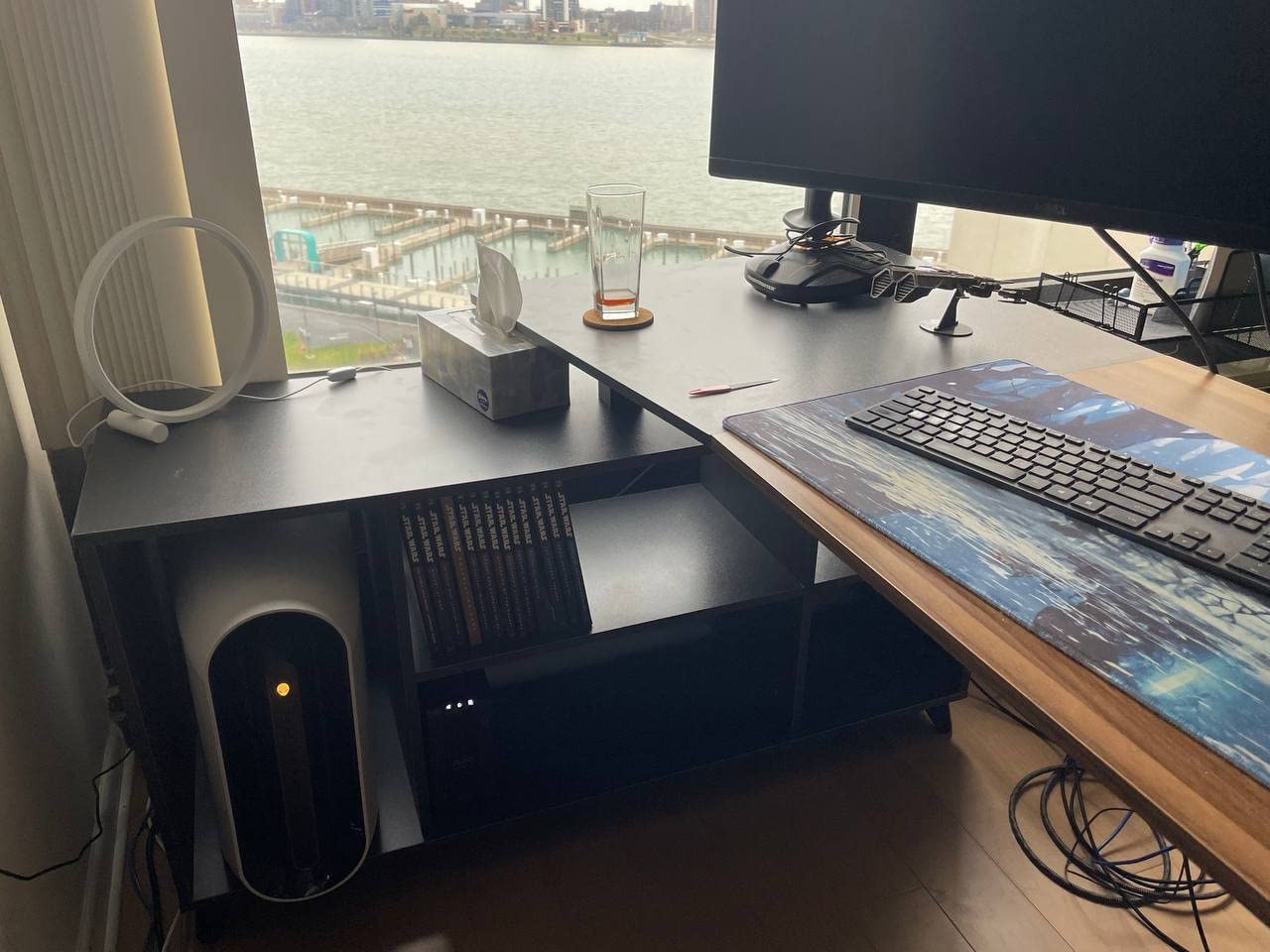 $11/mo - Finance Tribesigns L-Shaped Computer Desk with File Cabinet ...