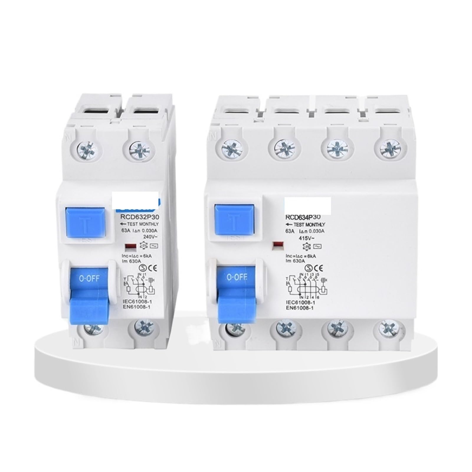 63A 30mA ELCB Type B RCCB/ELCB Circuit Breaker 2P 4P 63A 30mA - For EV ...