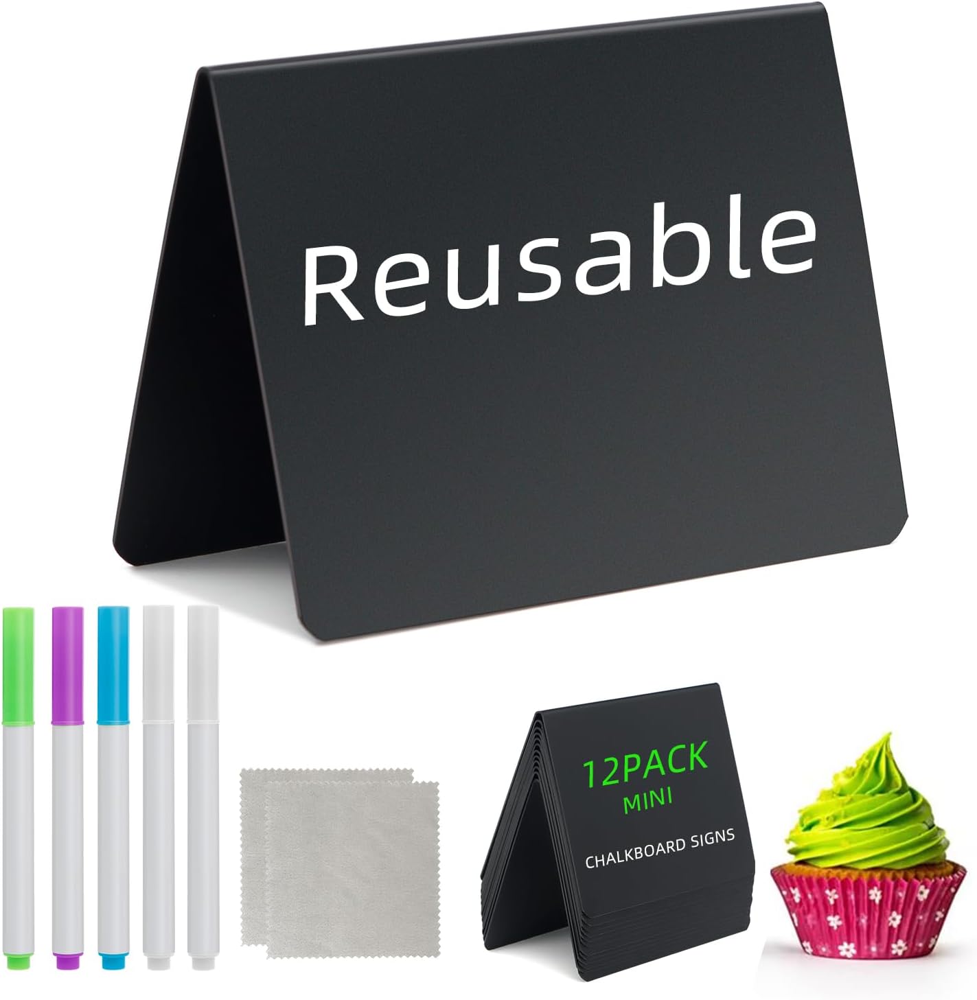 Amazon.com : 4"x3" Mini Chalkboard Signs Food Labels for Party Buffet ...